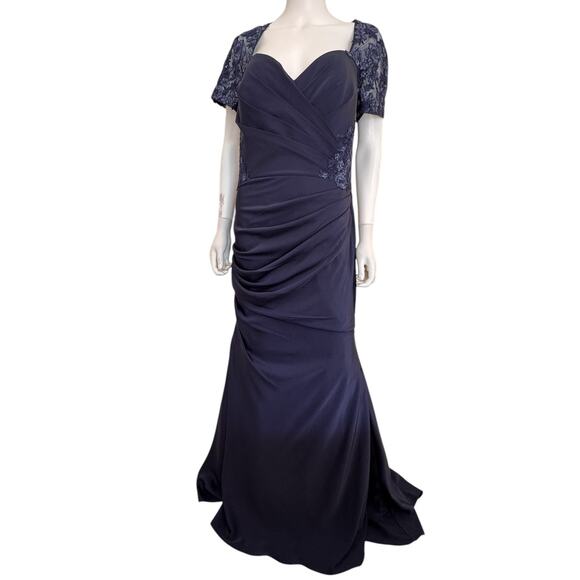 La Femme | Dresses | New La Femme Navy 27989 Mother Of The Bride Ball Gown Dress Size 2 | Poshmark